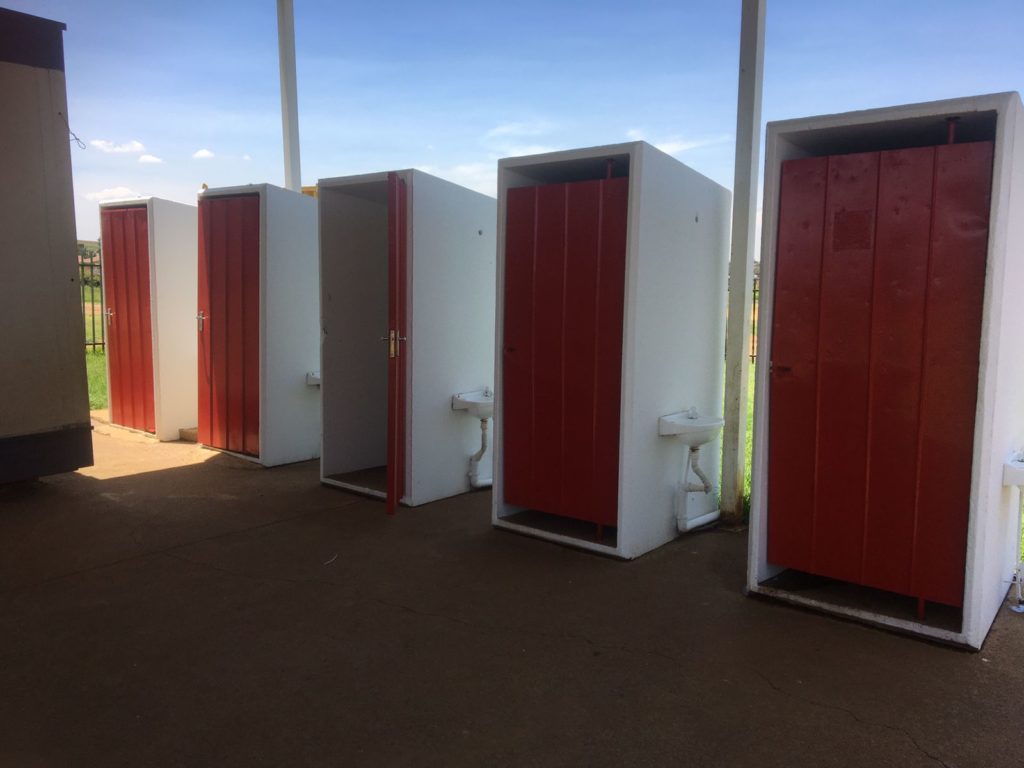 Construction of the new toilets for adults – Creche Gabrielle